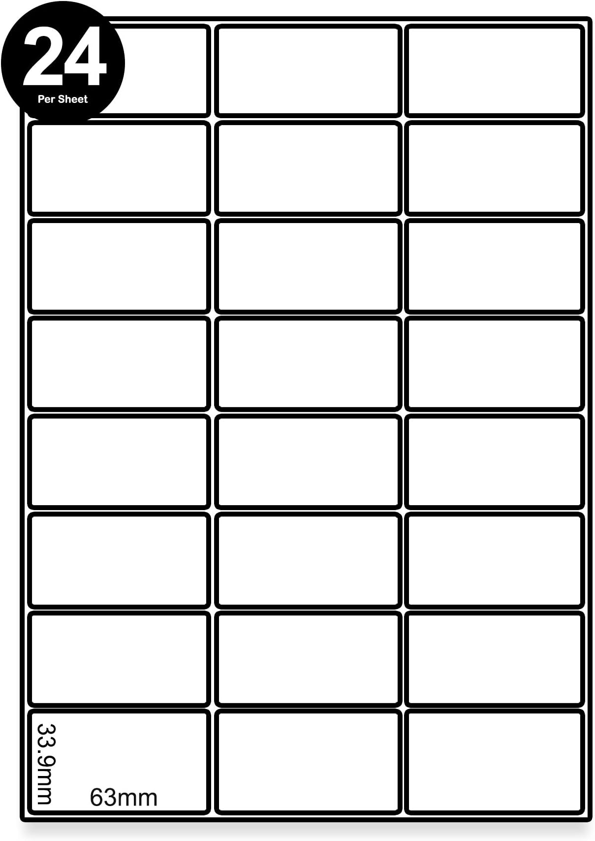 Q-Connect Multipurpose Labels 64x33.9mm 24 Per Sheet White (2400 Pack ...