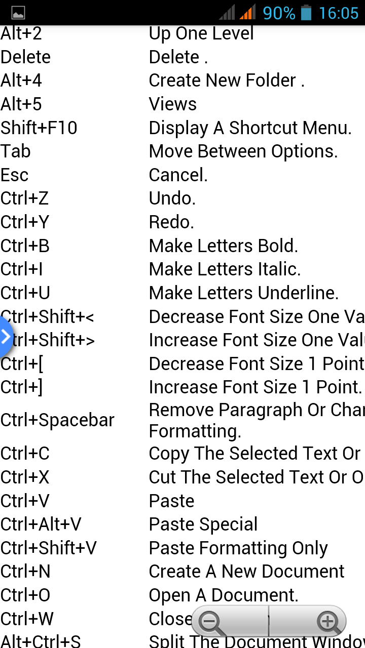 MS Word Shortcut keys - App on Amazon Appstore