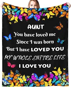 Amazon.com: Aunt Gifts Blanket Birthday Gift Auntie Throw Blankets Best ...