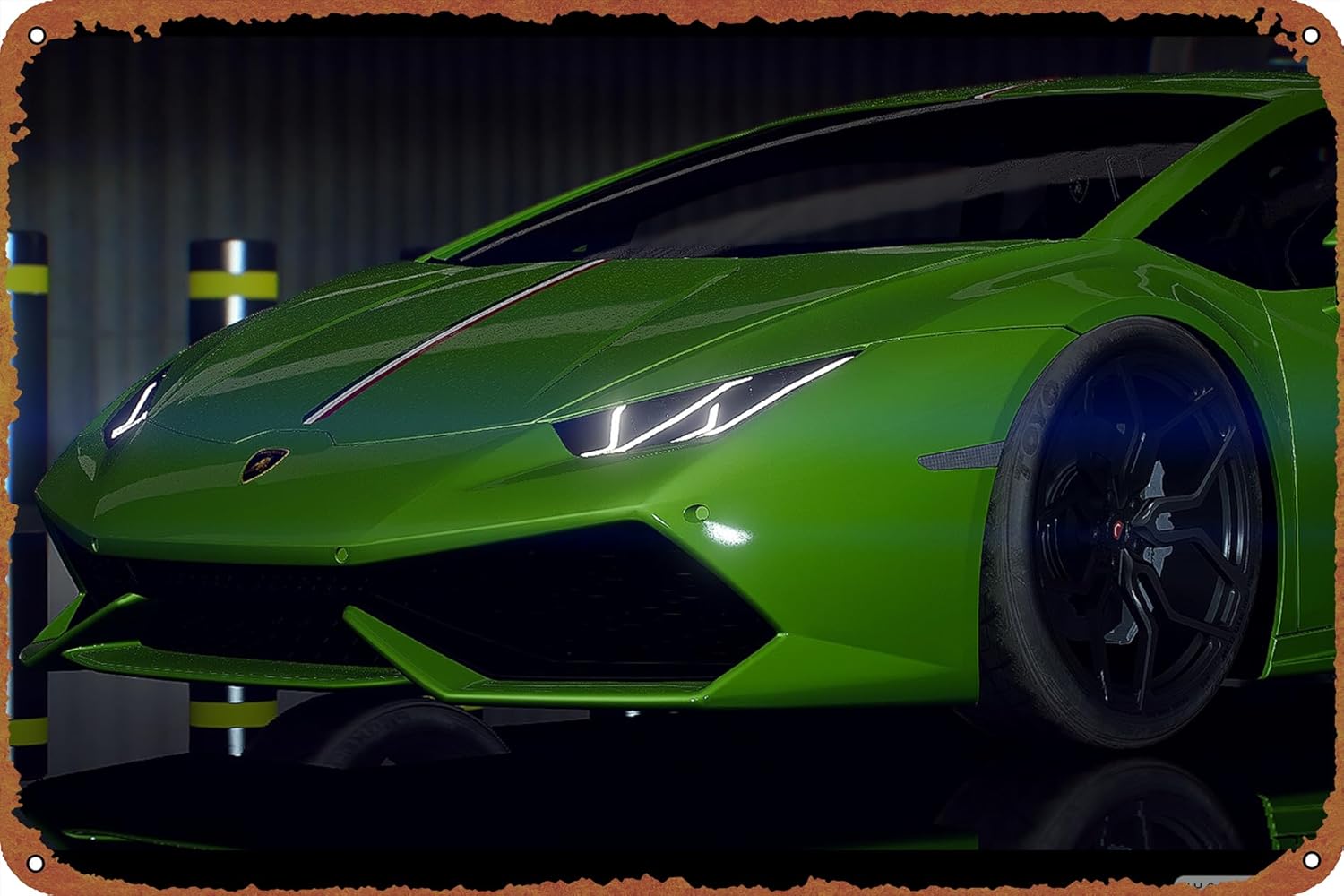 Amazon.com : Huracan GTA 5 Mod Metal Tin Sign Garage Sign Wall ...