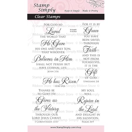 Amazon.com: Stamp Simply Clear Stamps Easter Scripture Christian ...