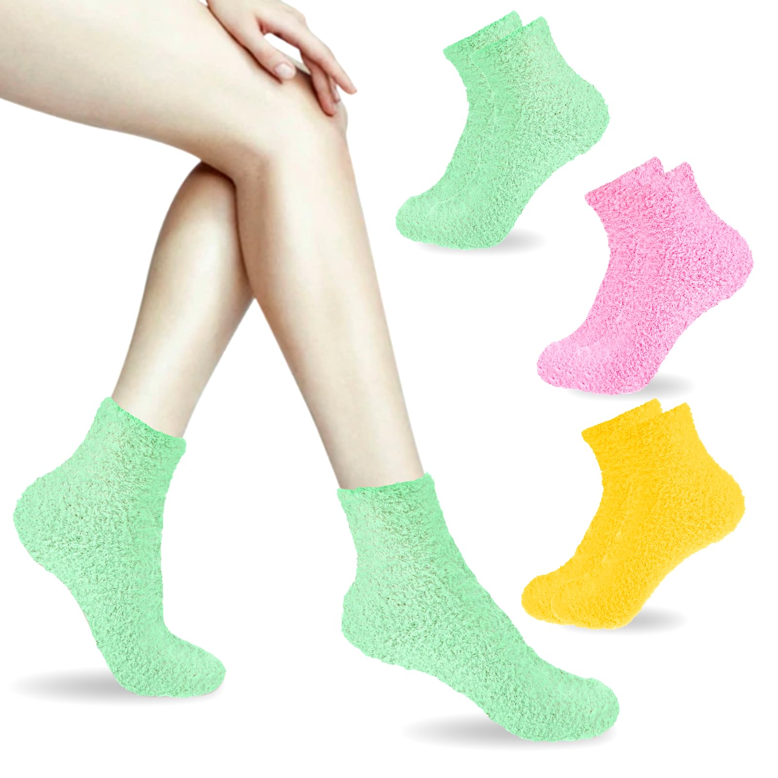 Amazon.com : Moisturizing Heel Socks, 3 Pairs Aloe Socks Women Spa Gel ...