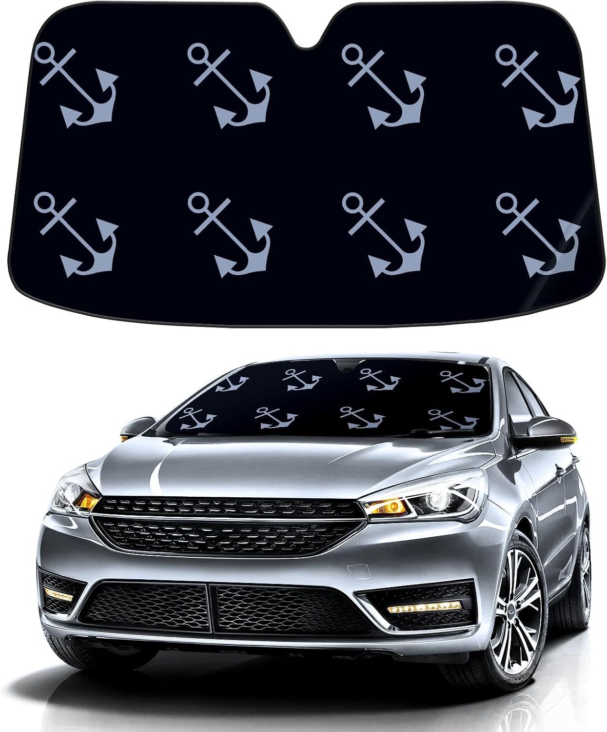 Amazon.com: Car Windshield Sun Shade for Front Window Marine Anchor ...