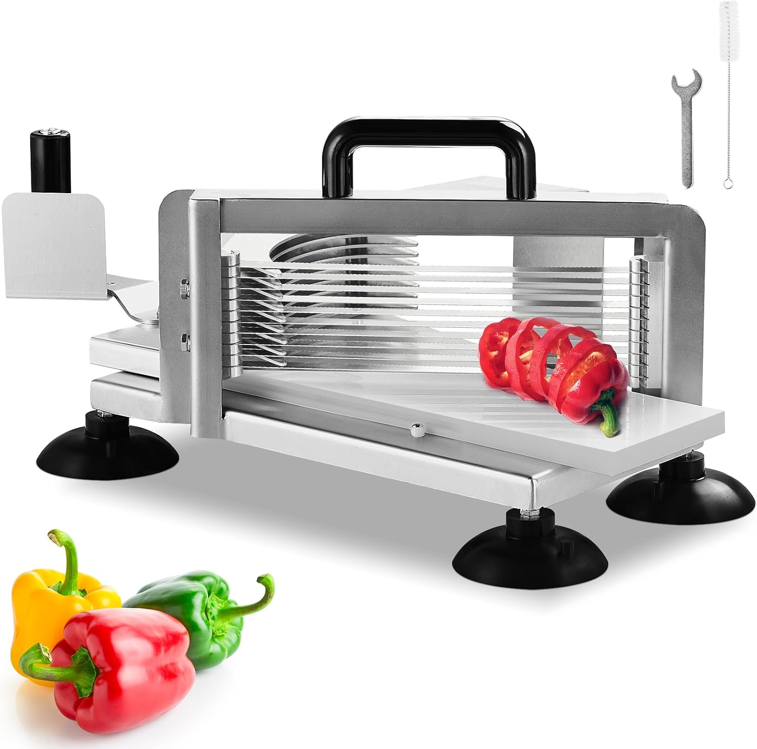 VEVOR Commercial Tomato Slicer, 3/8 inch Tomato Cutter Slicer ...