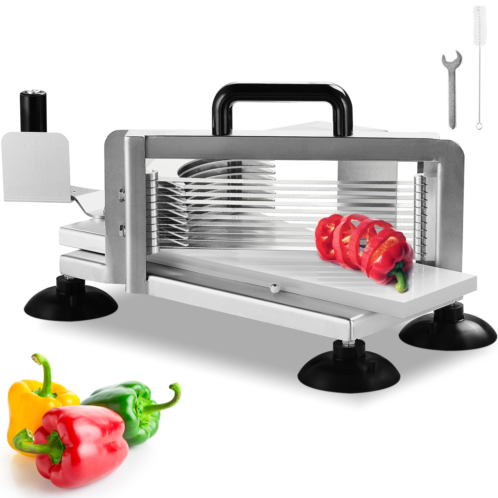 VEVOR Commercial Tomato Slicer, 3/8 inch Tomato Cutter Slicer ...