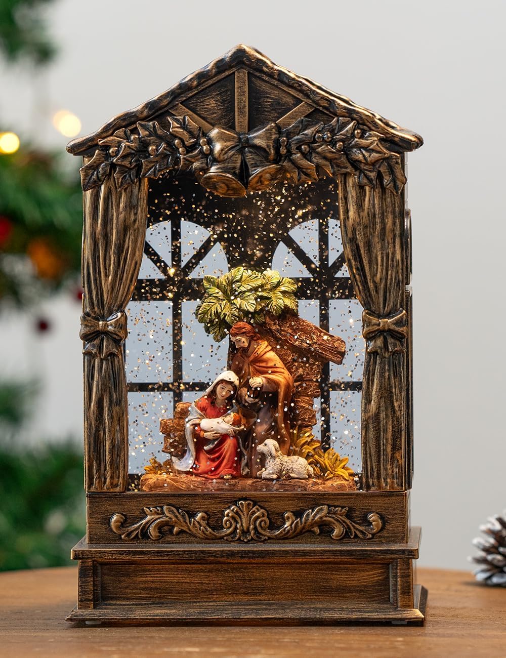 Amazon.com: PEATOP Nativity Christmas Snow Globes - Nativity Sets for ...