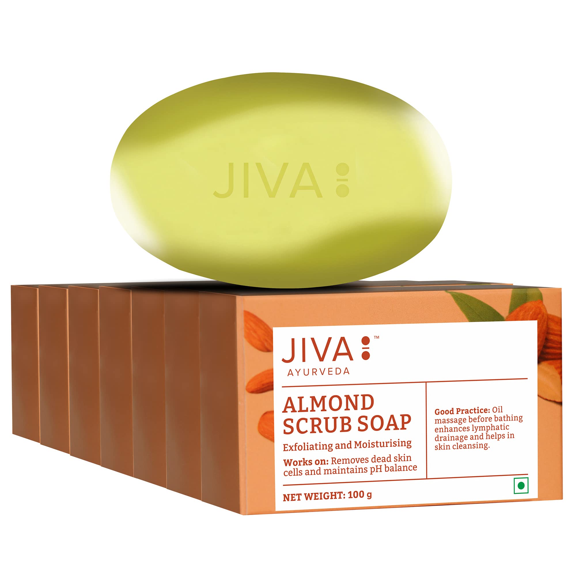 Buy Jiva Almond Soap 100gm | 100% Pure & Natural | Deep Cleanses ...