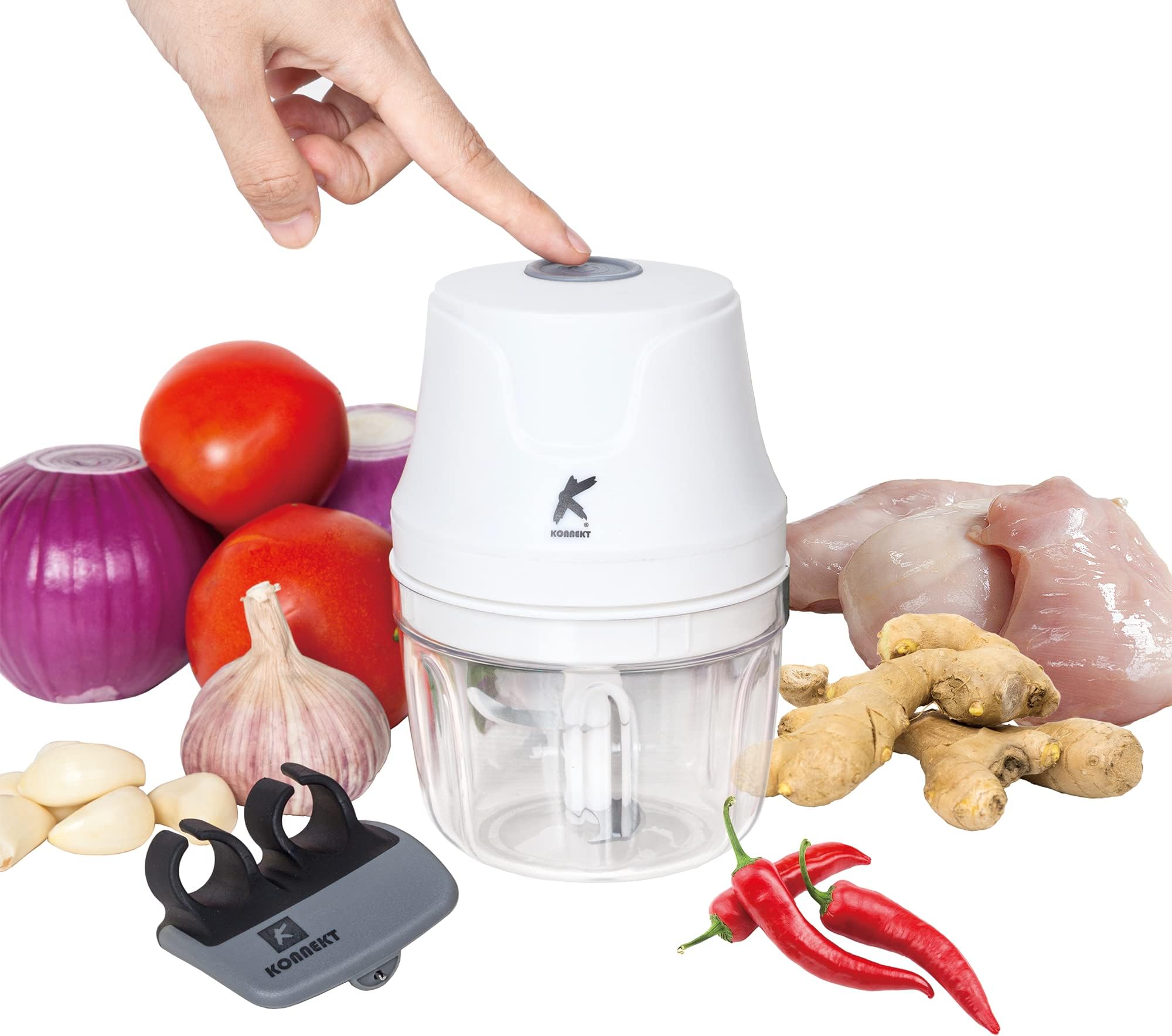 JNBGTU 250ML Garlic Chopper Electric Mini Garlic Chopper Wireless ...