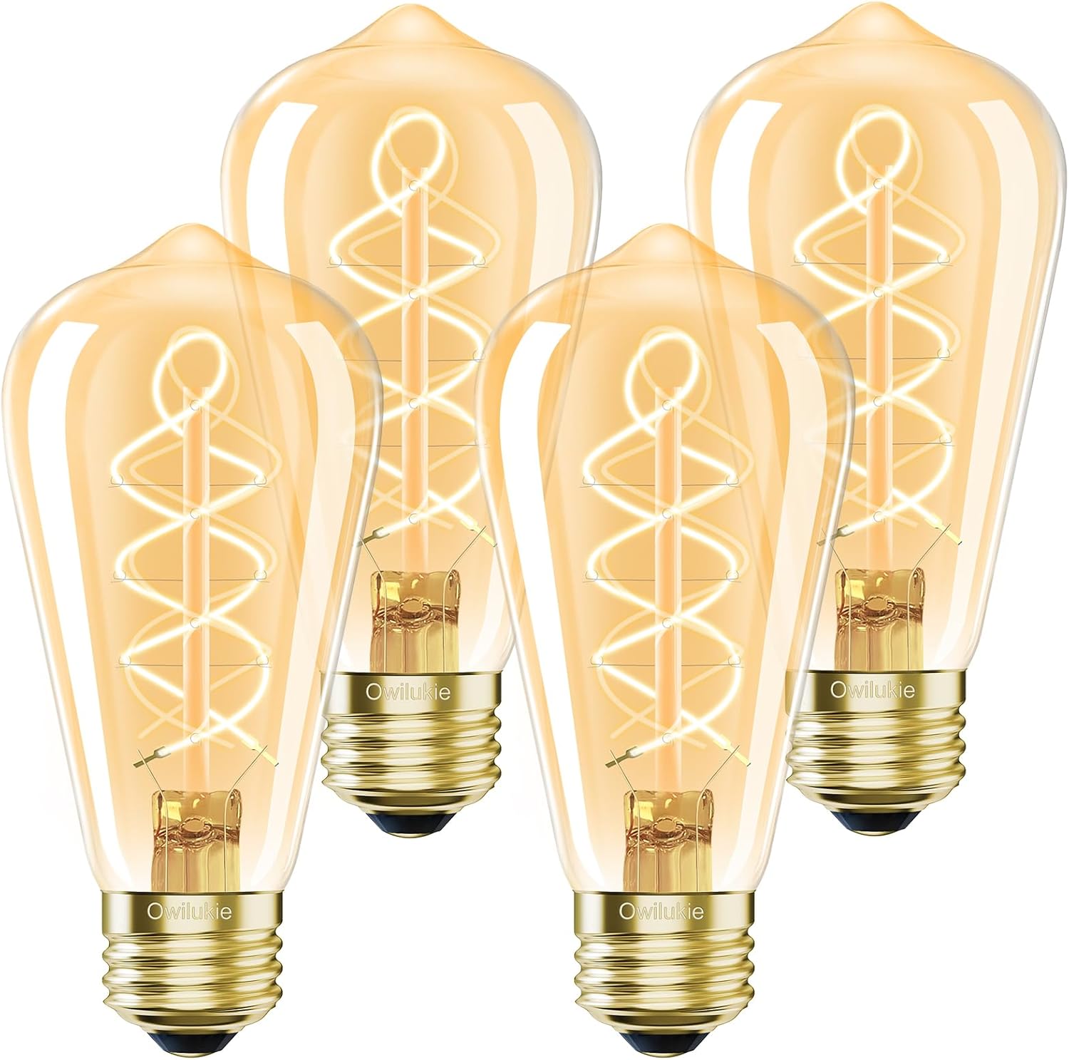 Owilukie E26 LED Bulb 4W Equivalent 40 watt,Vintage Edison Bulbs,Warm ...
