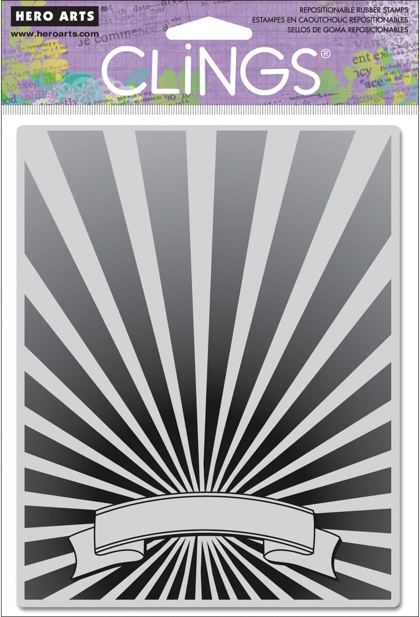 Amazon.com: Radiant Banner Cling Stamp Set (Hero Arts) : Arts, Crafts ...