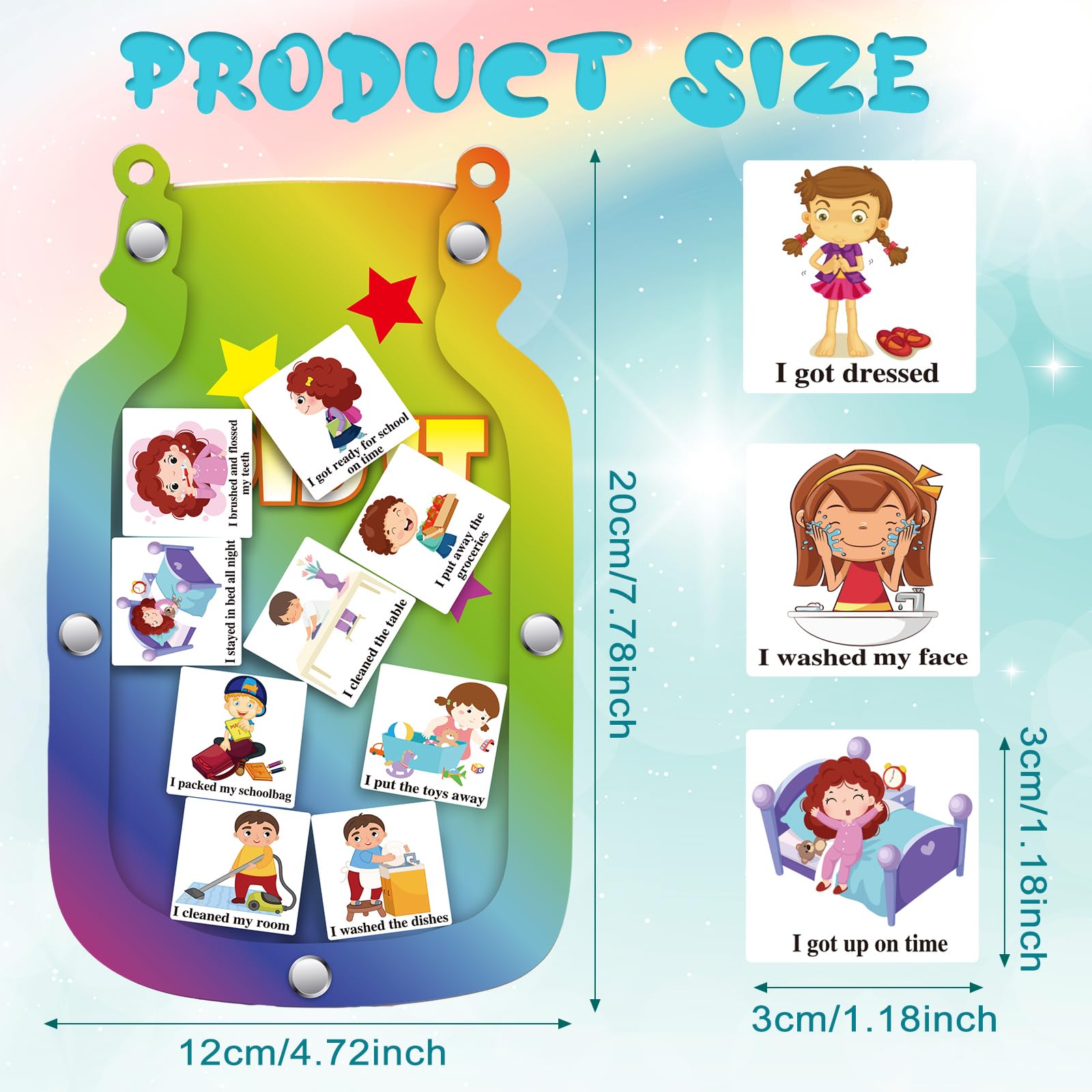 Snapklik.com : Qunclay Reward Chart For Kids, Jar Toddlers, Behavior ...