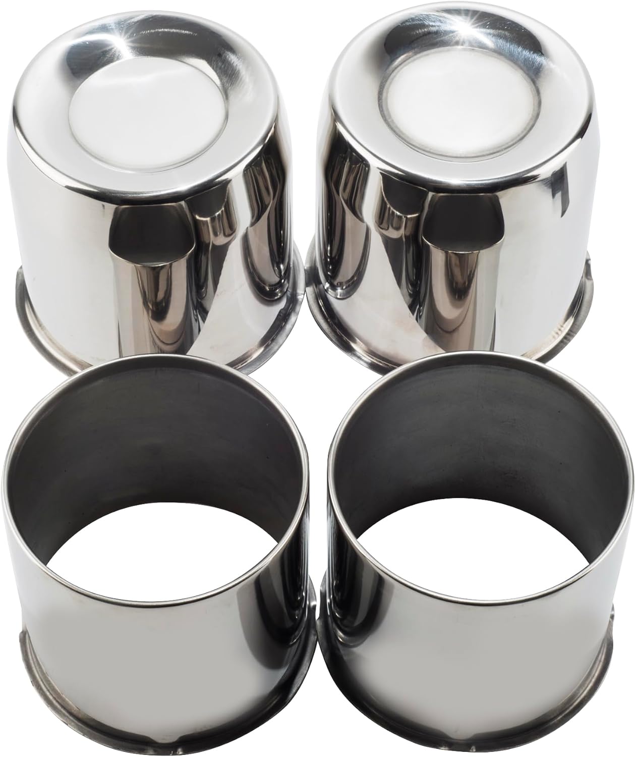 Amazon.com: Rheedal 4Pcs 5.15inch Stainless Trailer Wheel Center Caps ...