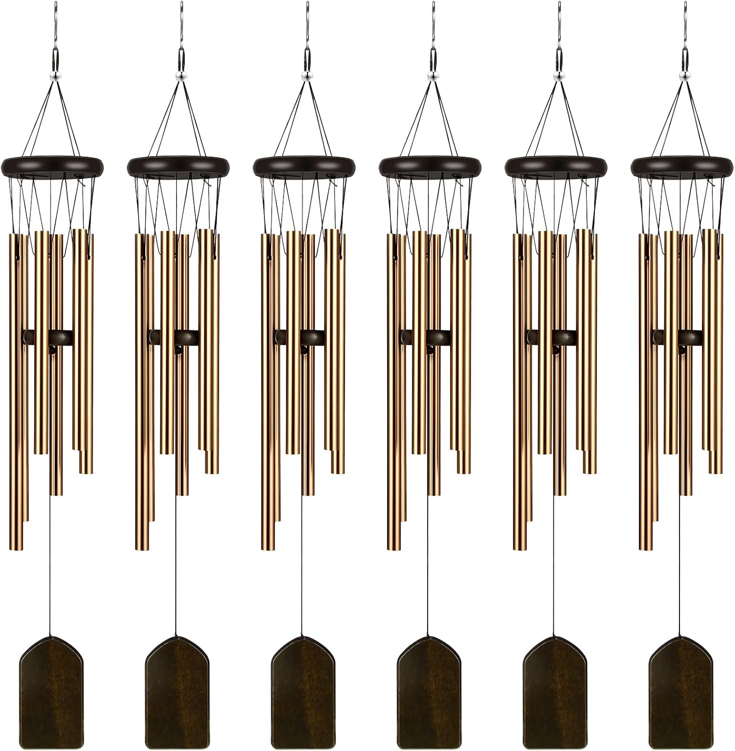 Amazon.com : Yahenda 6 Pieces Rustic Wind Chimes 28 Inch Deep Tone Wind ...