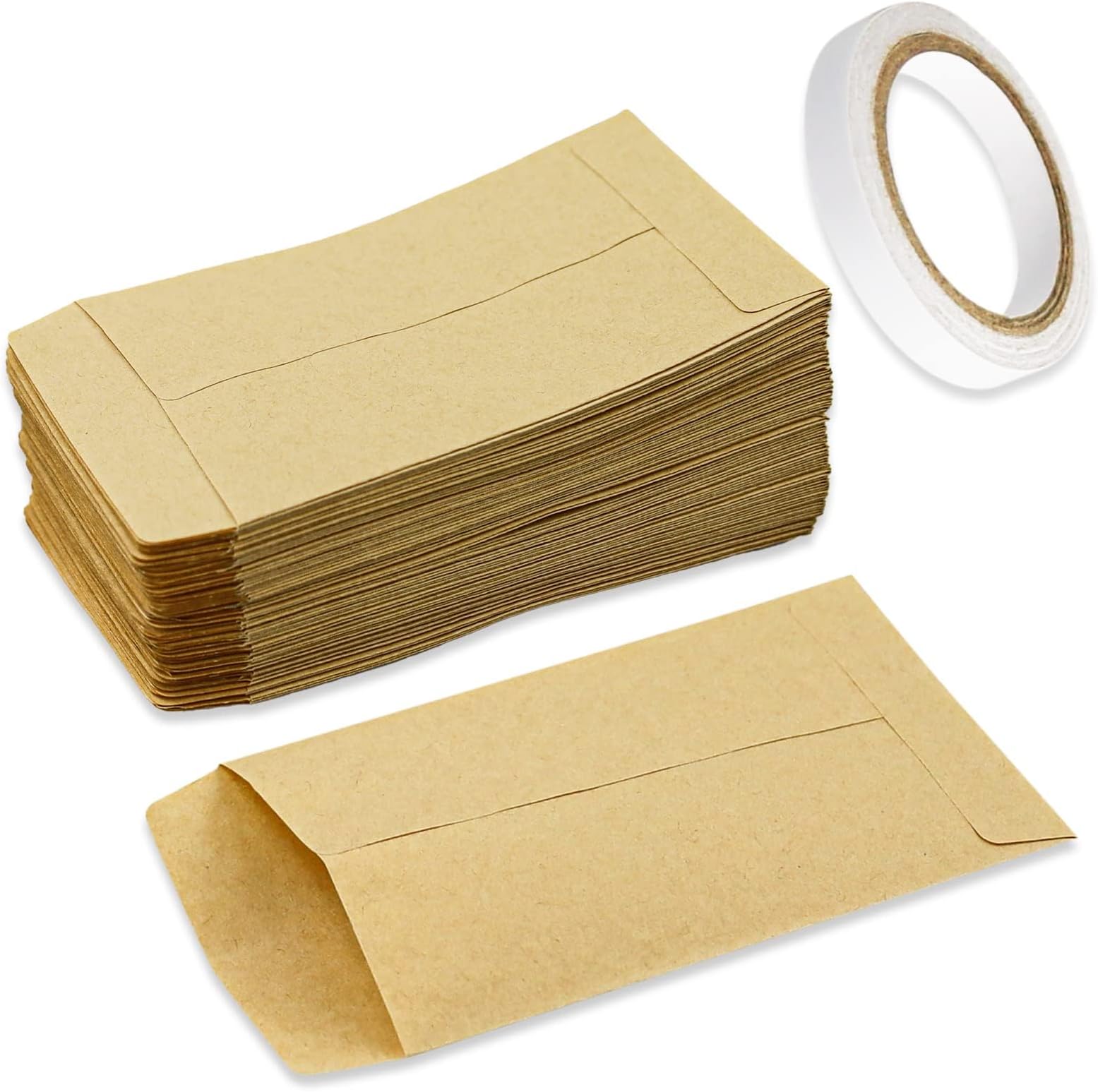 150 Small Brown Kraft Paper Seed Envelopes for Storing Seeds, Coins ...