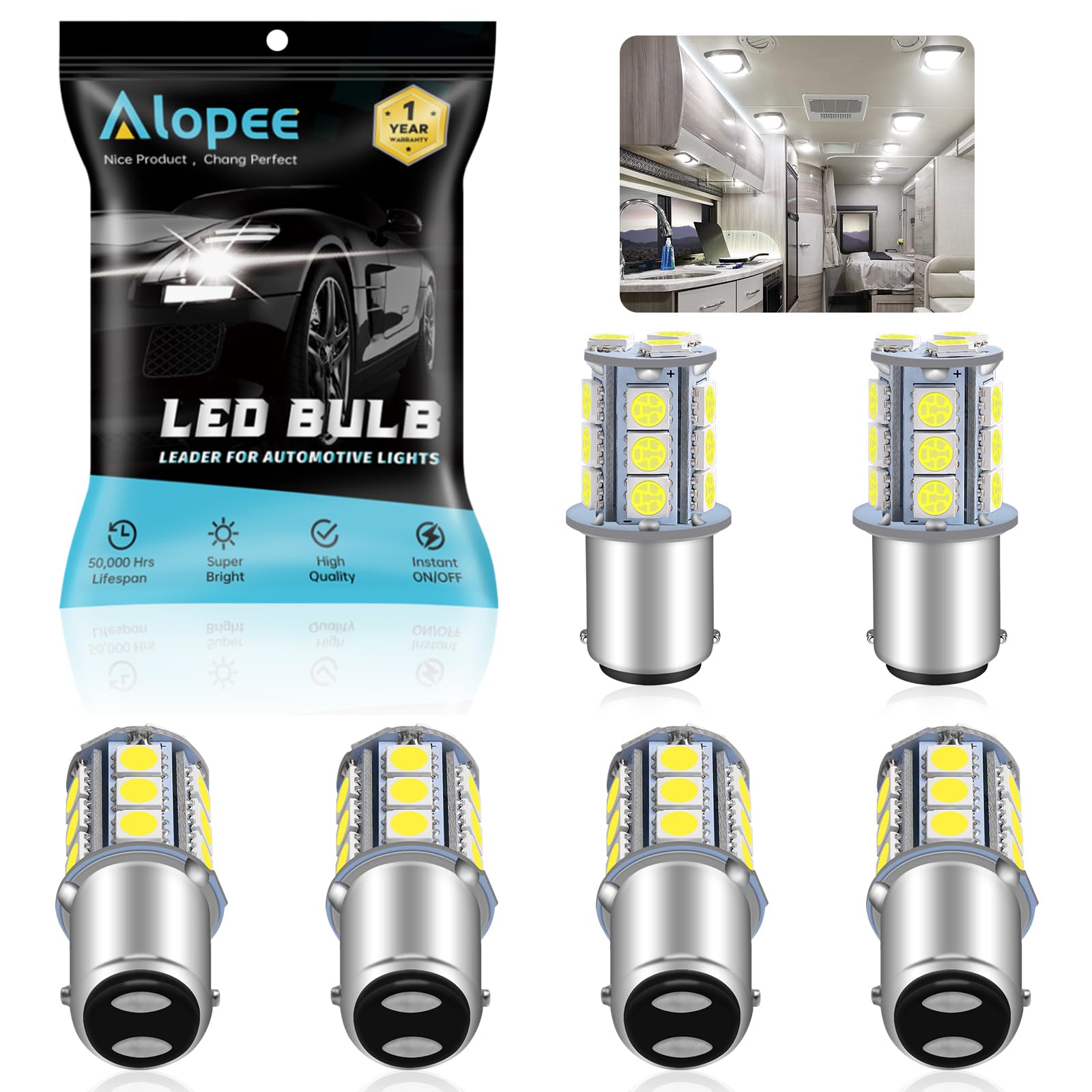 Snapklik.com : Alopee Non Polarity 1076 Led Bulb For RV Bright White ...