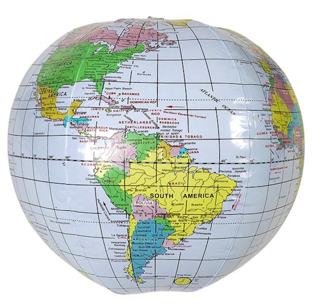 Amazon.com: 16 Inch World Globe Inflates 2 Globes Per Order : Toys & Games