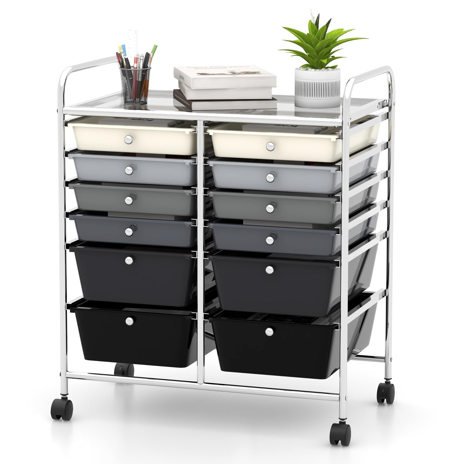 7 Best 12 Drawer Rolling Cart | Stop the Clutter Spill