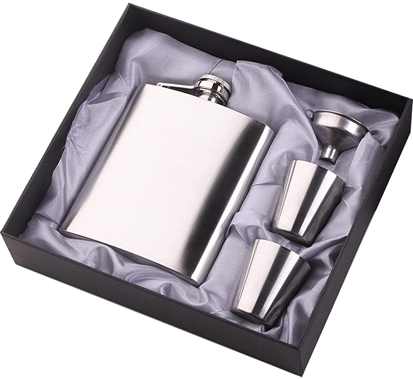 Amazon.co.jp: チタン製ヒップフラスコ 超軽携帯ウイスキー 清酒ボトル 錆びない 漏斗付き 7oz/8Oz酒ボトル漏斗 4点セット ステンレス製 スキットル ヒップ フラスコ ...