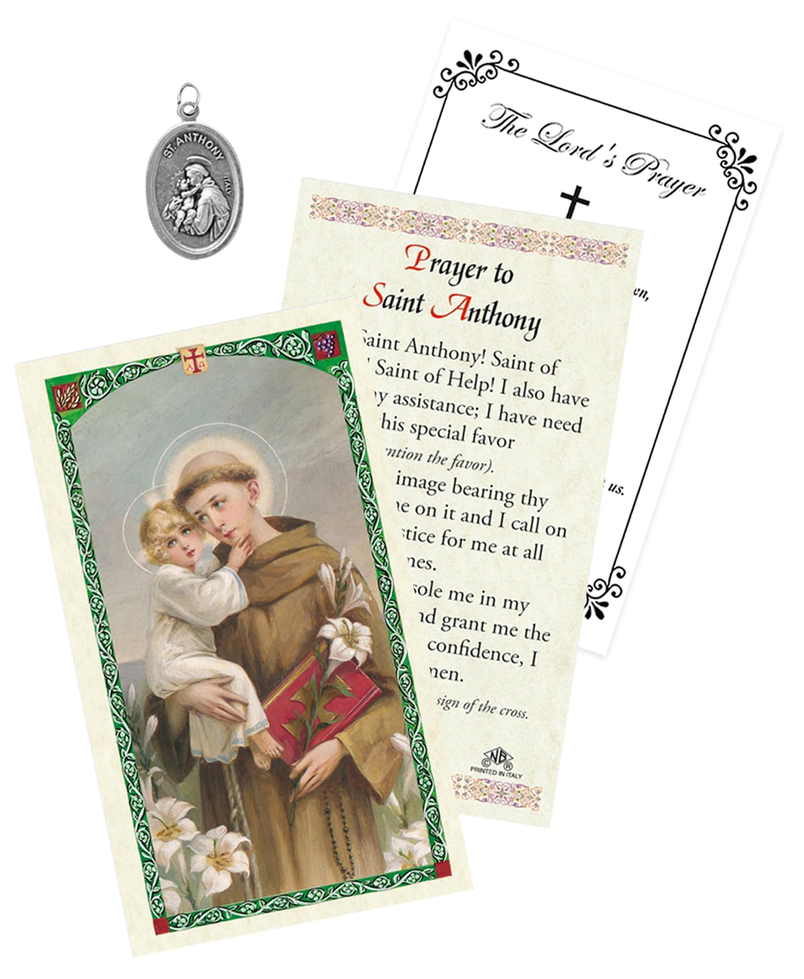 Amazon.com: St Anthony Pendant - Laminated Saint Anthony Prayer Card ...