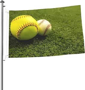 Amazon.com : Grass Baseball Softball Flag 2x3 Ft Outdoor Double Sided ...