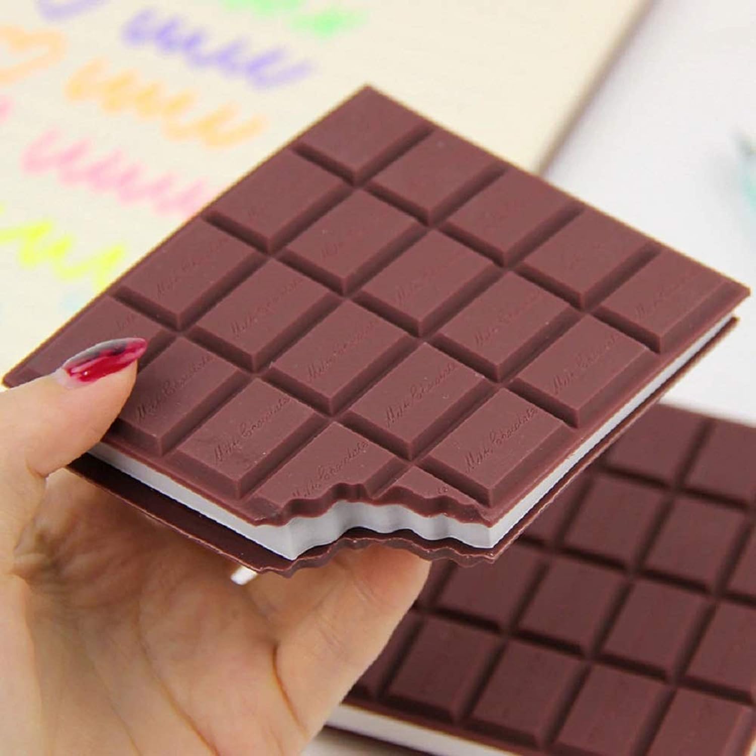 SillyMe Chocolate Shape Cover of a Memo pad/Notepad (Chocolate Notebook ...