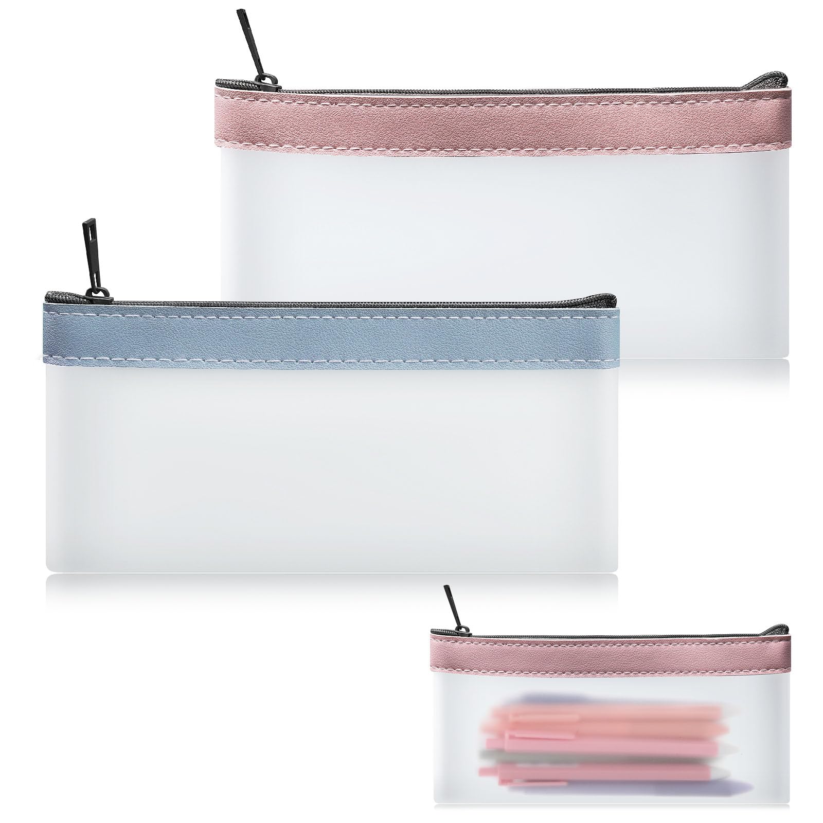 Amazon.com: Ouligay 2Pcs Clear Pencil Pouch Zipper Pencil Pouch ...
