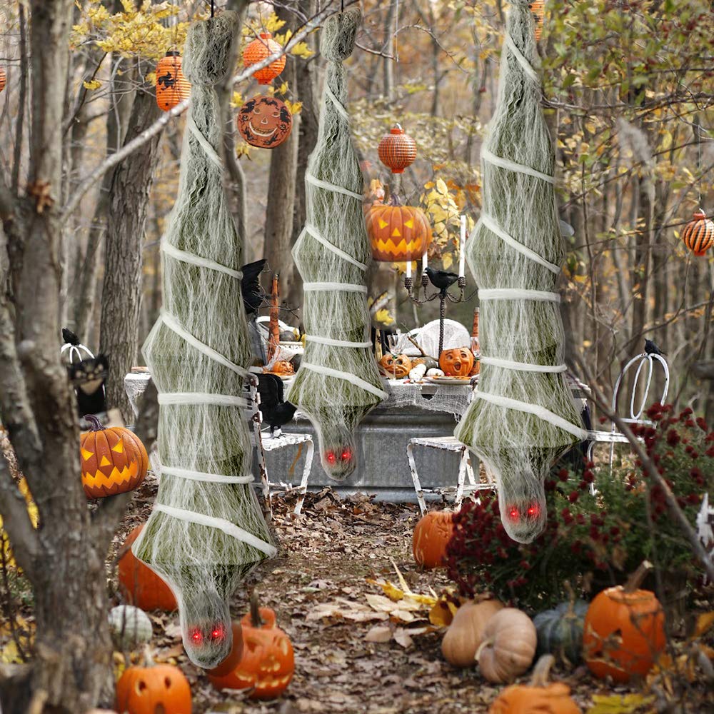 Halloween Decorations Cocoon Corpse 74 Inch Hanging Corpses Props Scary ...