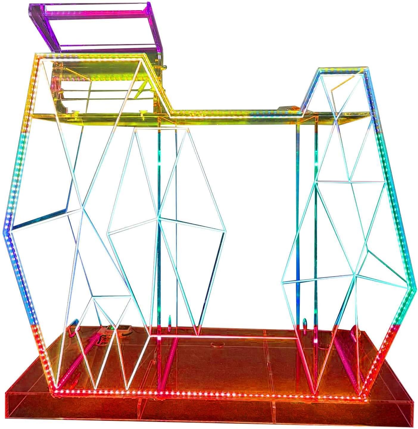 BTZHY Acrílico Atril Púlpito Podio, Podio Transparente con Luz LED de ...