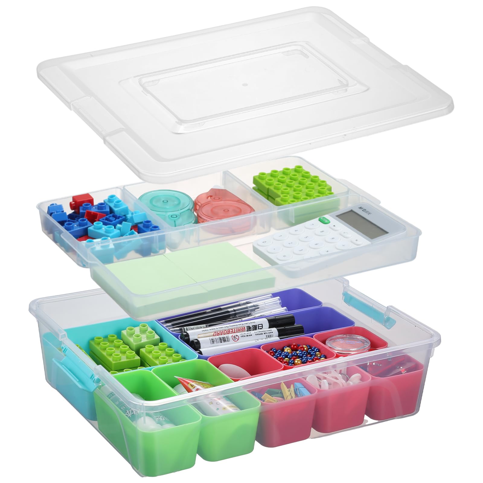 Snapklik.com : Novelinks 10 QT Clear Plastic Dividing Storage Box