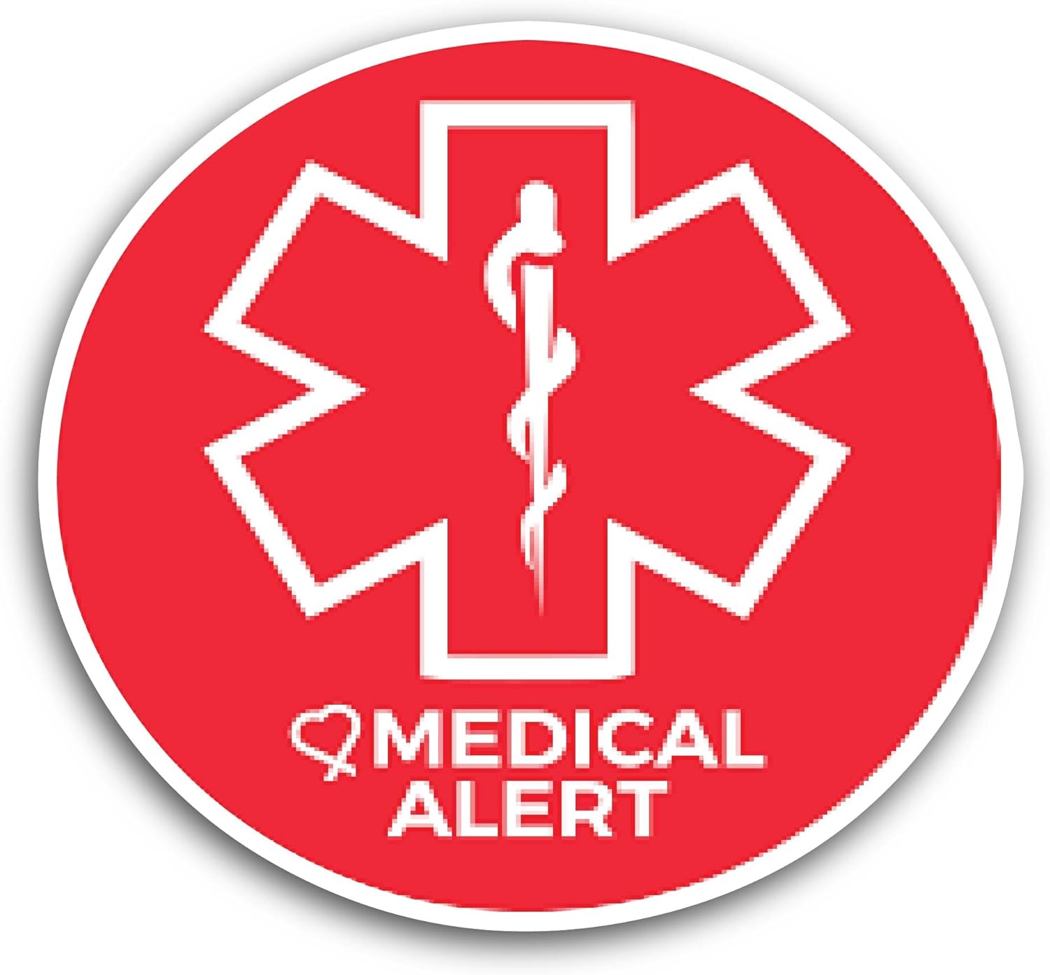 Amazon.com: 2 (Pieces) 3" and 5" Medical Alert Symbol Sticker ...