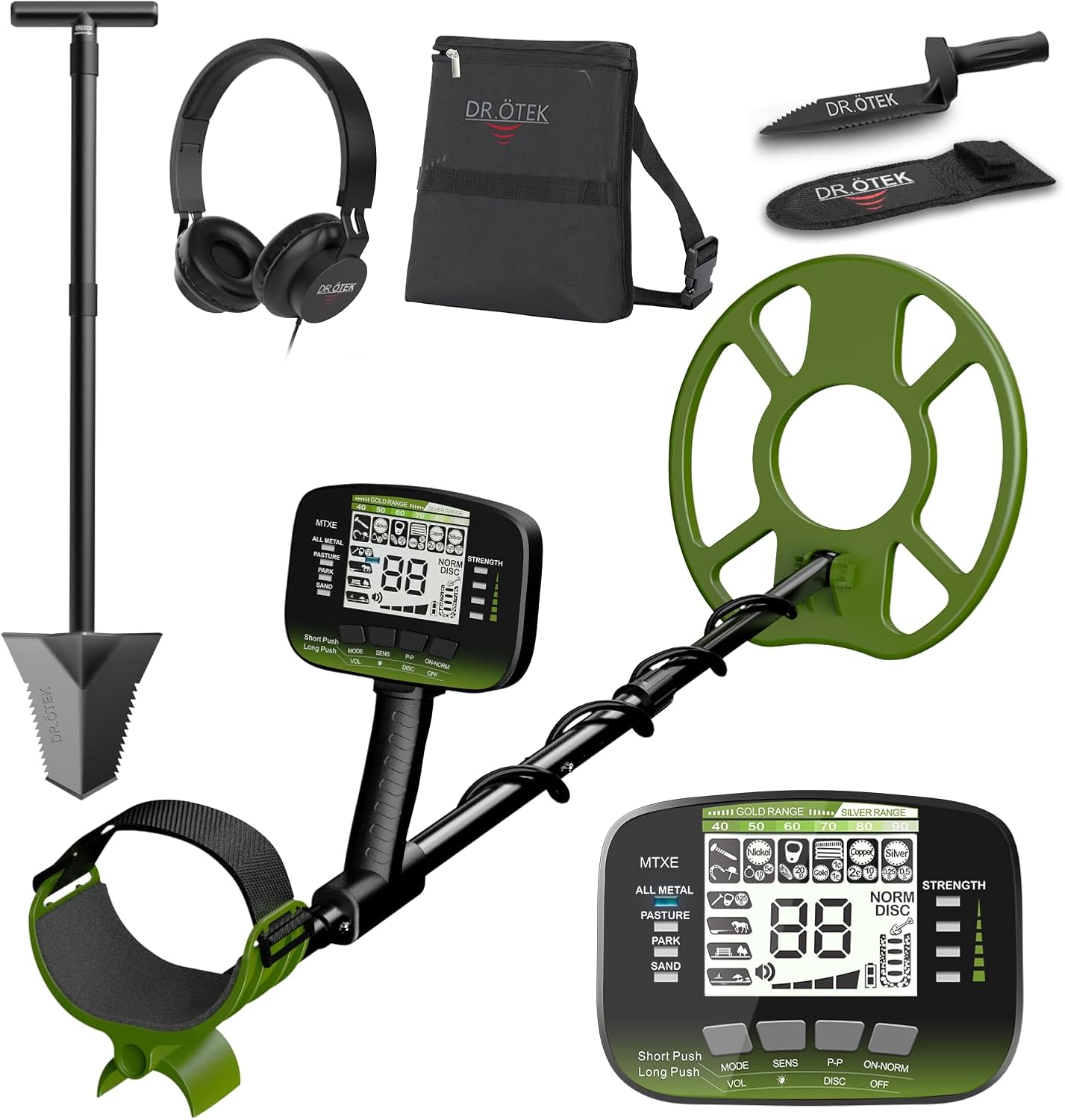 Amazon.com : DR.ÖTEK Metal Detector for Adults and Spade Shovel for ...