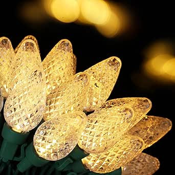 TOPKDA C7 Led Christmas String Lights, 25.16ft 50 LED Connectable ...