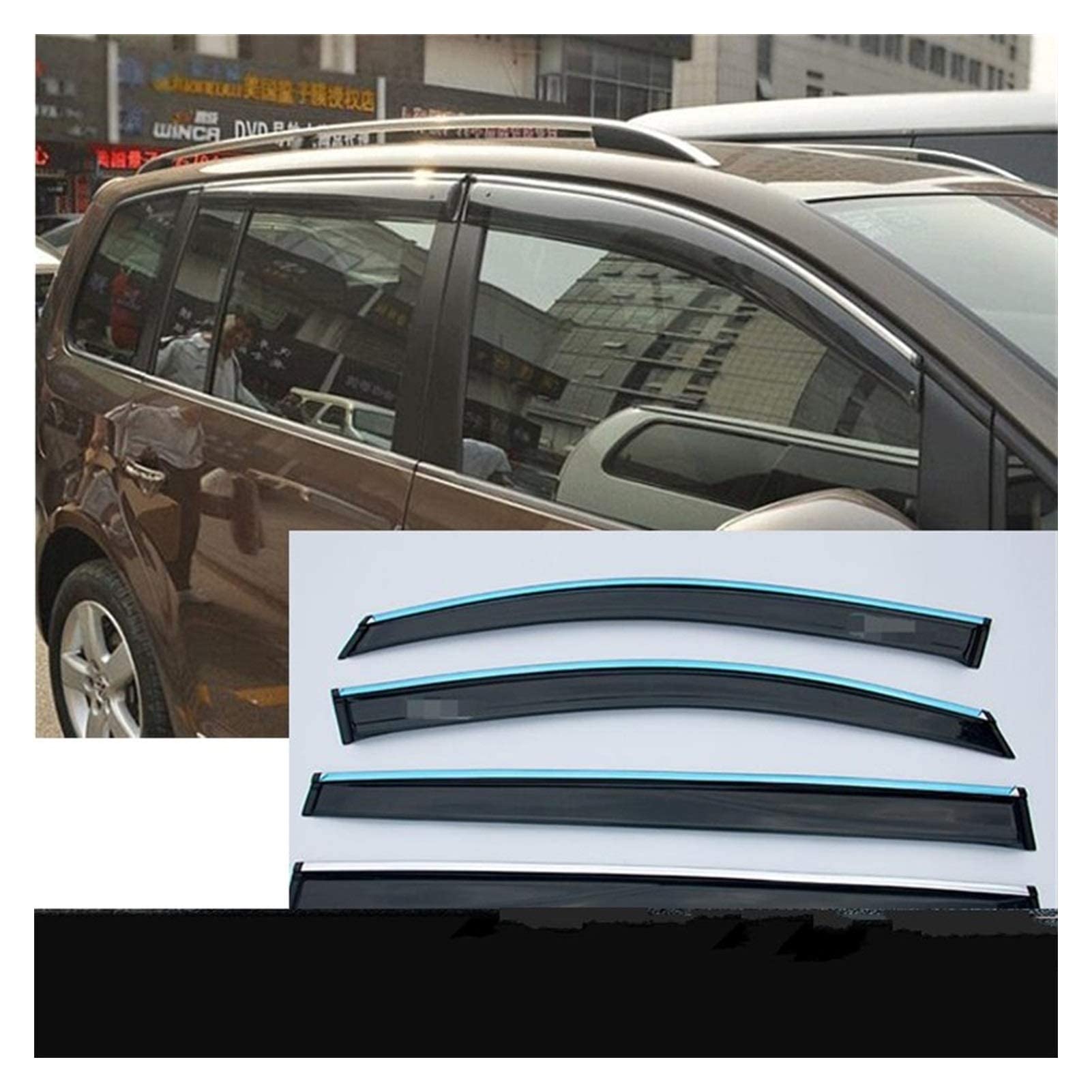 Buy HUYAYUN Wind deflector For Volkswagen For Touran 2005-2015 Plastic ...