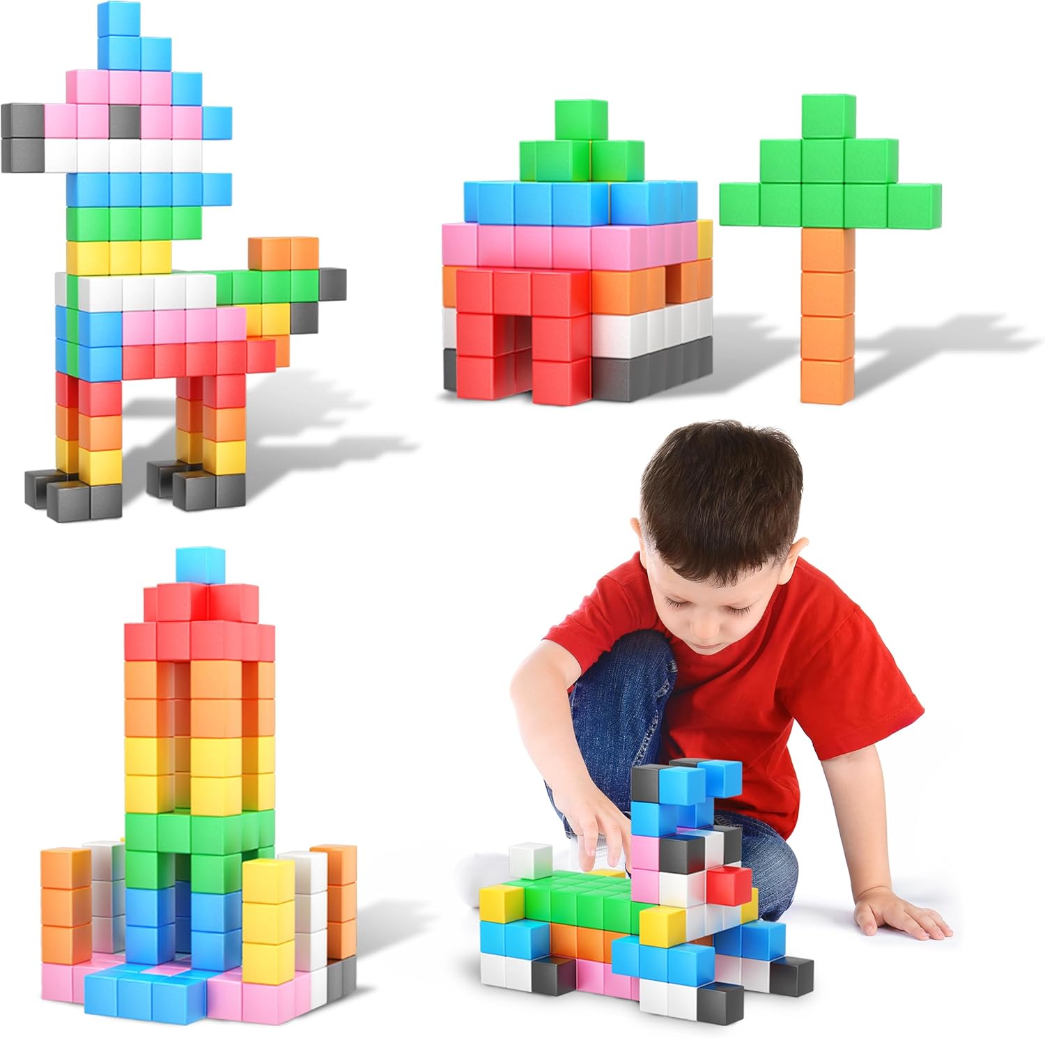 Amazon.com: PicassoTiles Magnet Cube Building Blocks 108 Pieces 1.2 ...