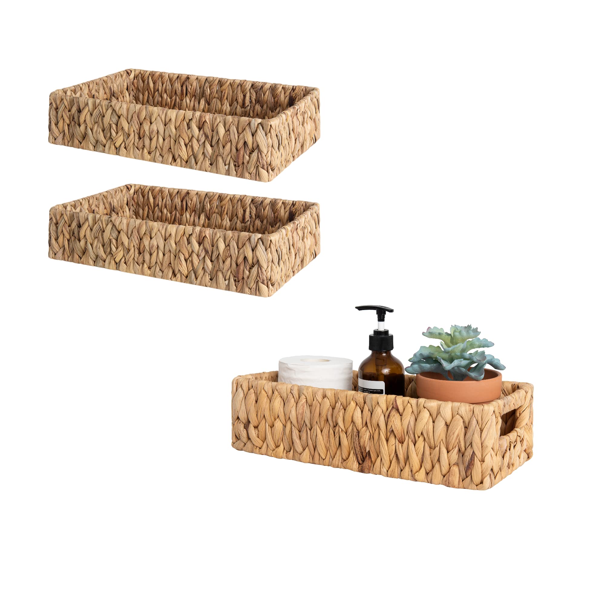 Amazon.com: StorageWorks Water Hyacinth Storage Baskets : Home & Kitchen