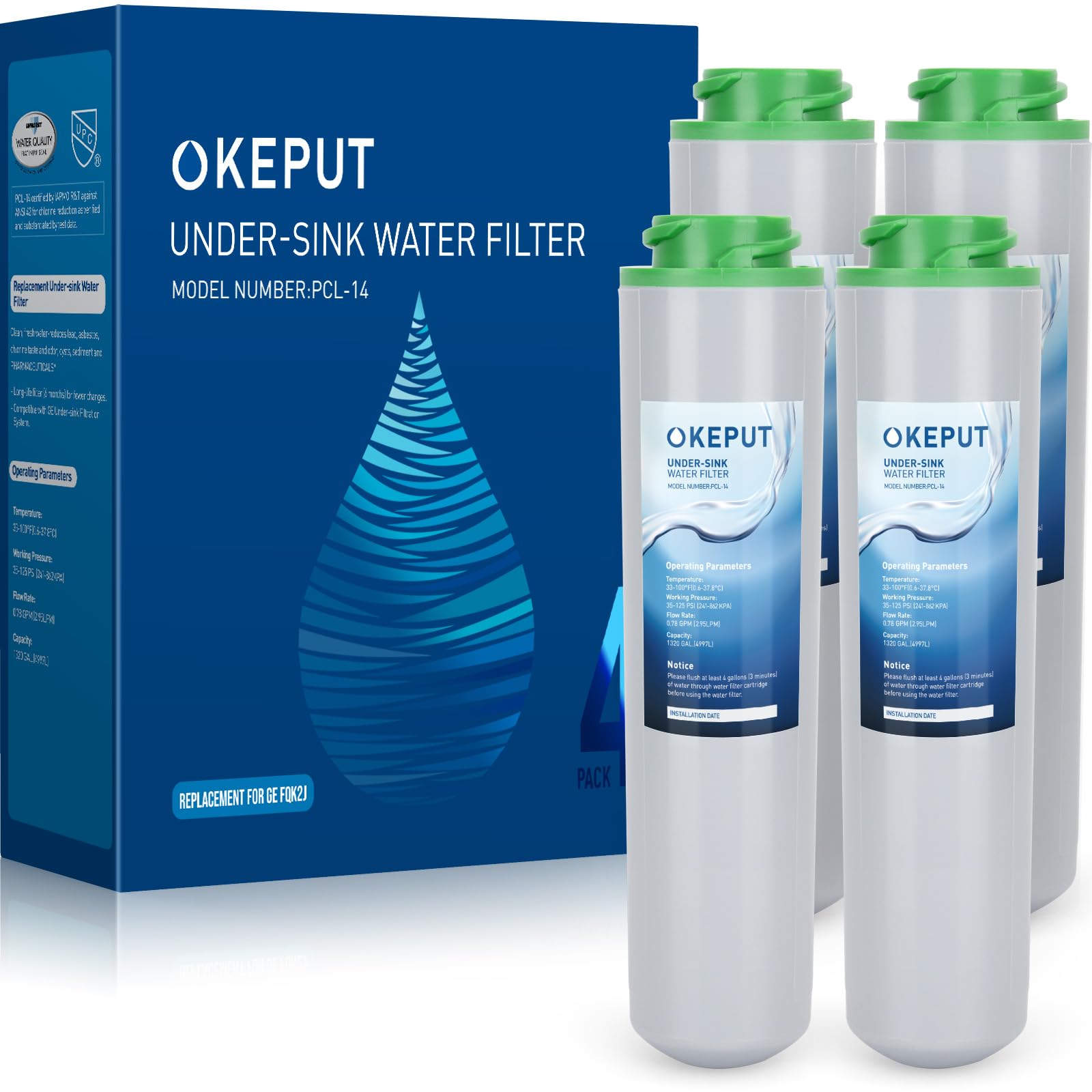 Amazon.com: FQK2J Under Sink Filter, Replacement for Dual Flow Drinking ...