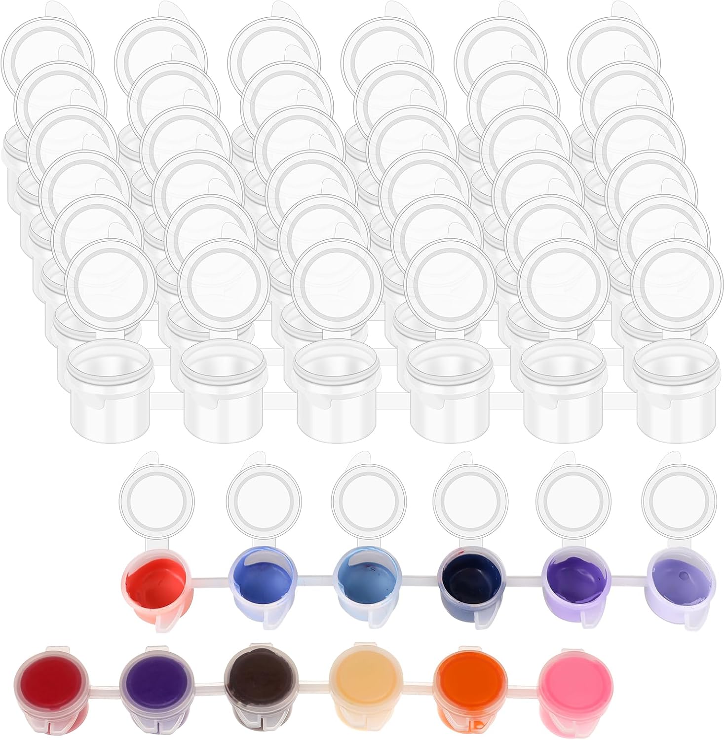 KALIONE 36pcs 5ml Small Paint Pots with Lids 0.17oz Mini Paint Pots ...