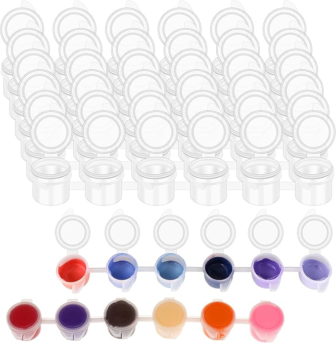 Amazon.com : KALIONE 36pcs Empty Paint Pots with Lids, 5ml/0.17oz Clear ...