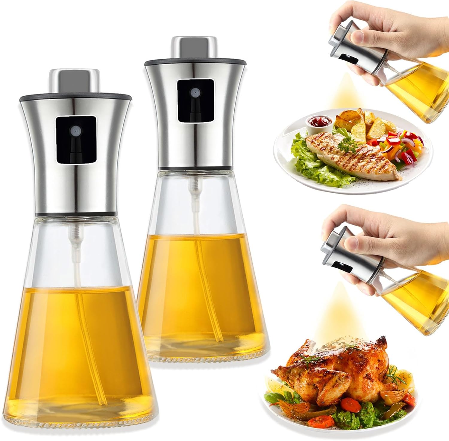 Amazon.com: Bestdin Oil Sprayer for Cooking, 2 Pack Olive Oil Sprayer ...