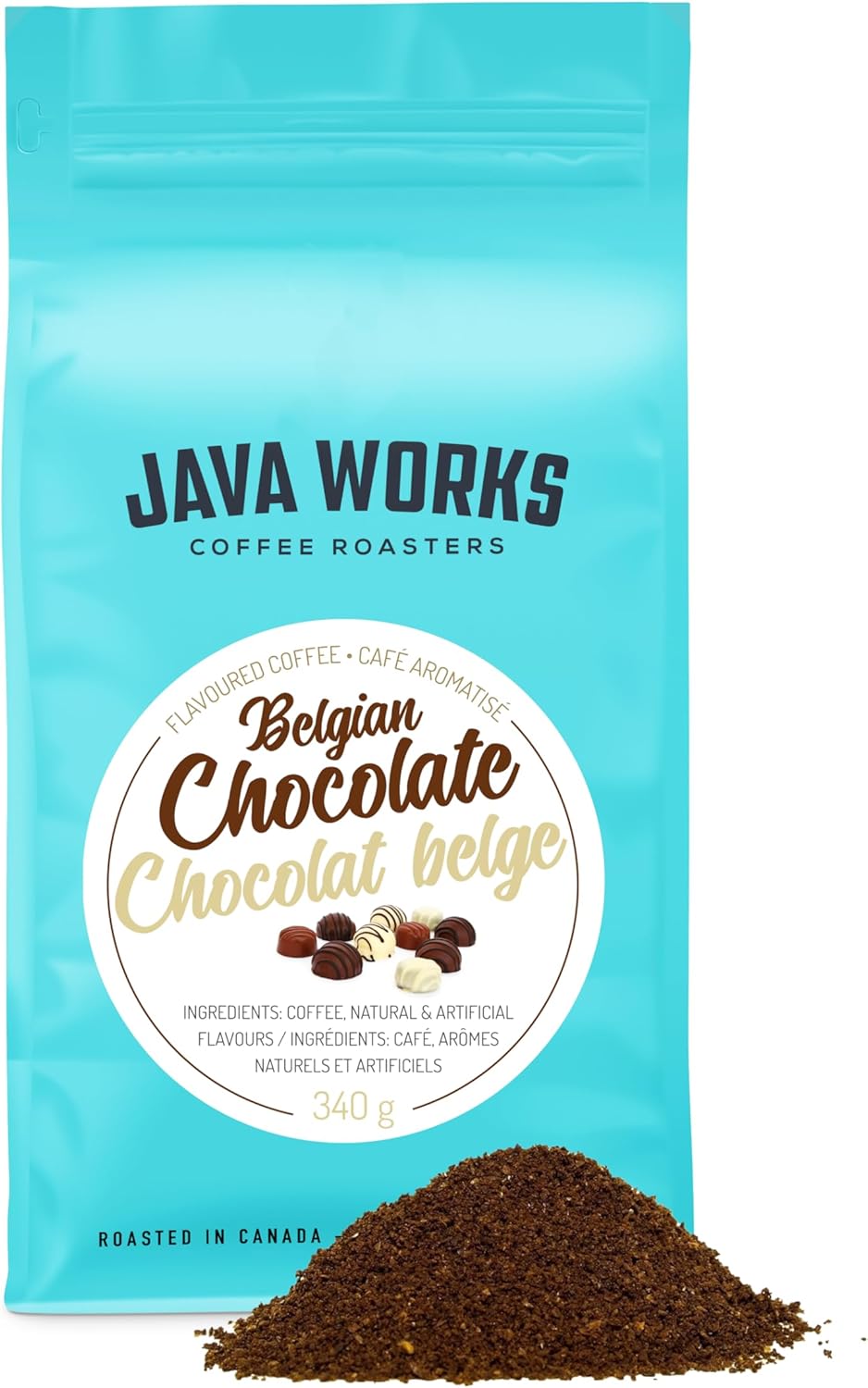 Java Works Coffee Belgian Chocolate Flavoured Coffee *Ground*, 340 ...