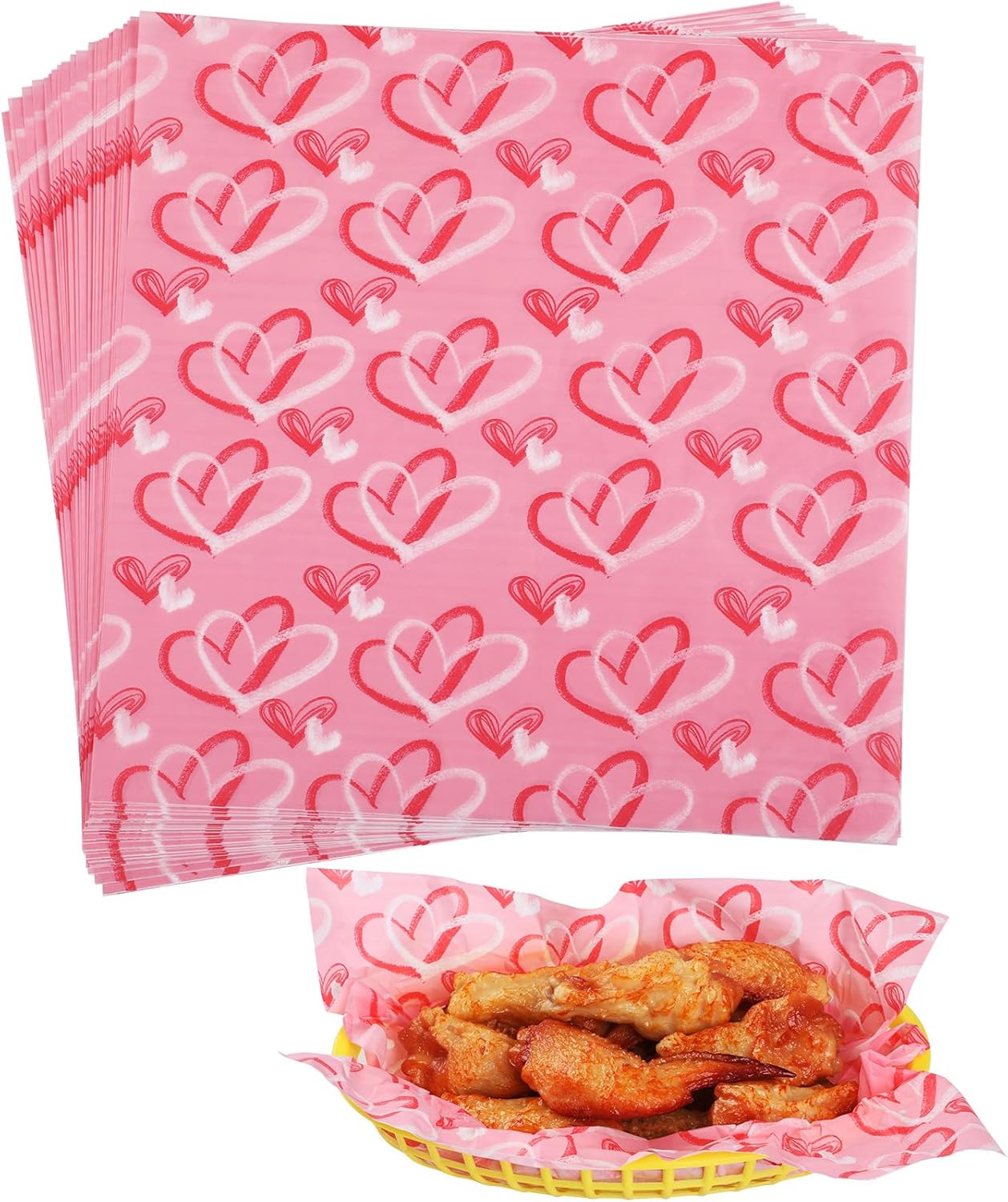 Amazon.com: GeeRic Waxed Deli Paper Sheets 100 Pcs, Happy Valentine's ...