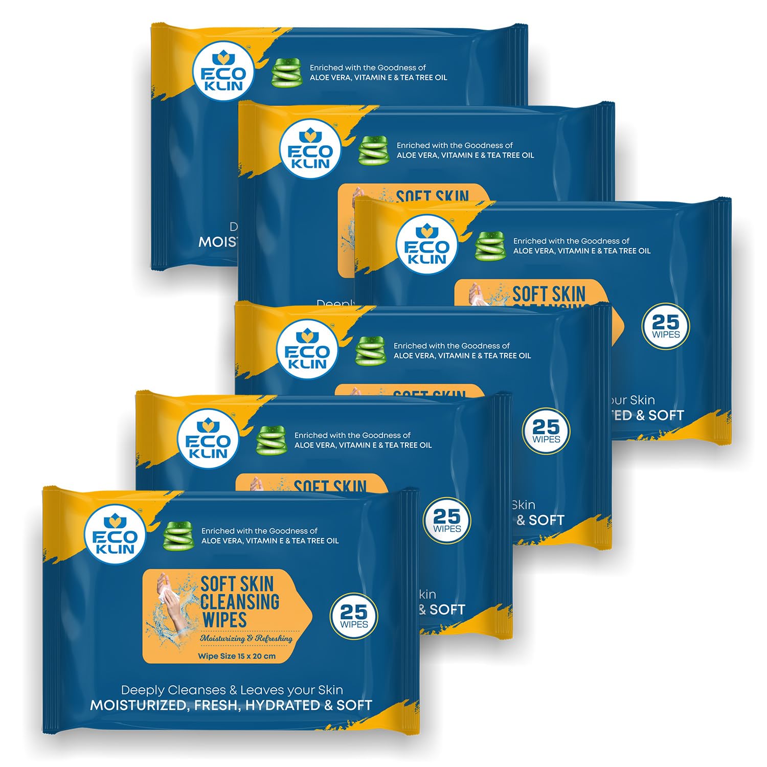 Buy ECO KLIN Moisturizing & Refreshing Wipes | With Aloe Vera, Vitanin ...