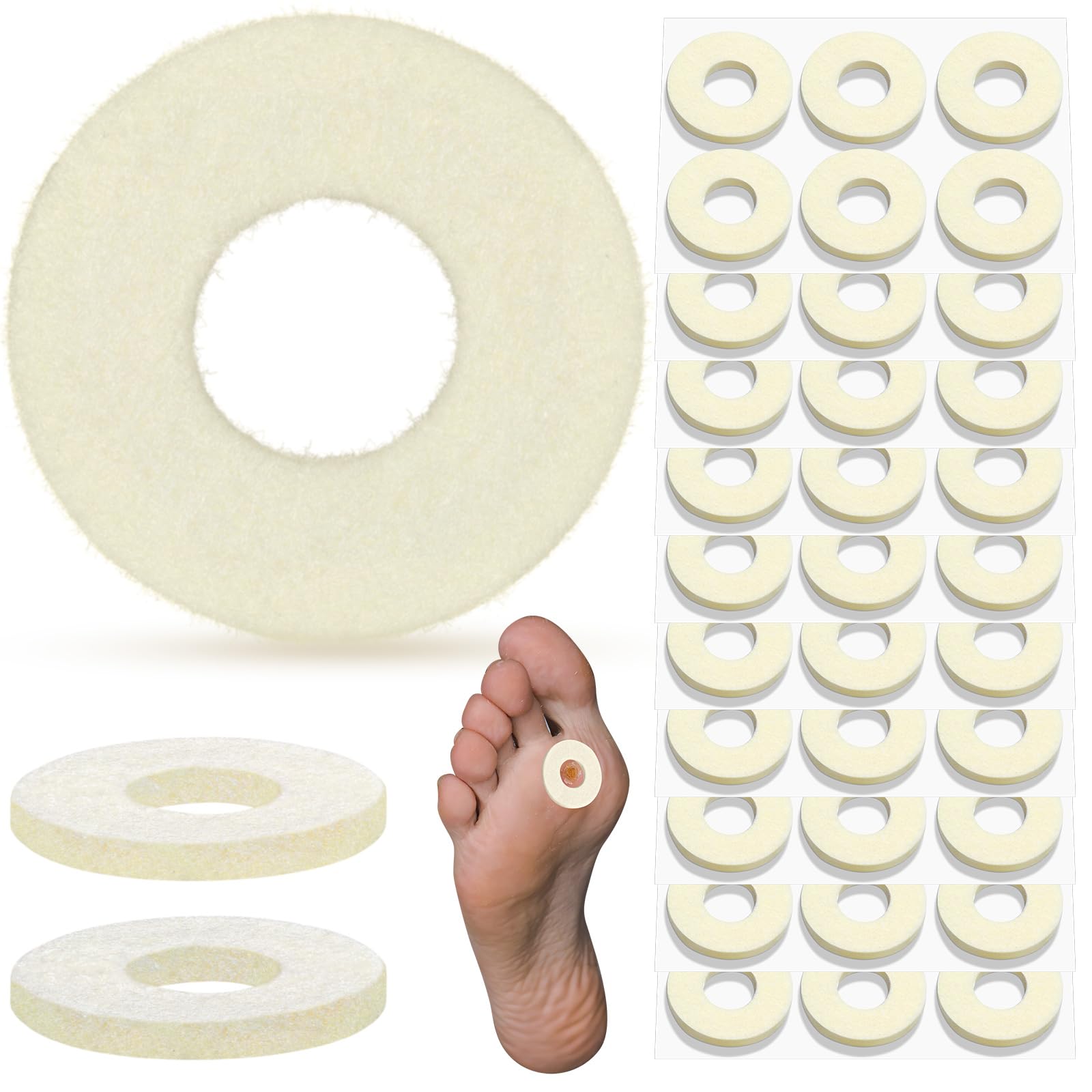 Amazon.com: Threlaco 60 Pcs Felt Callus Pads Callus Cushions for Bottom ...