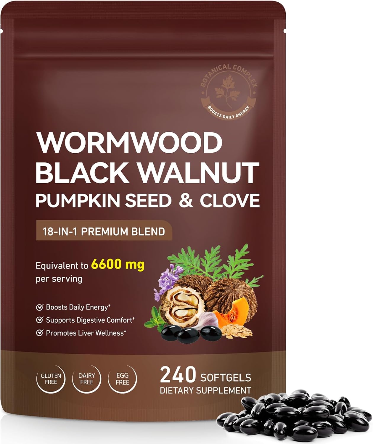 Amazon.com: FANSHI Wormwood Black Walnut Clove Cleanse for Humans ...