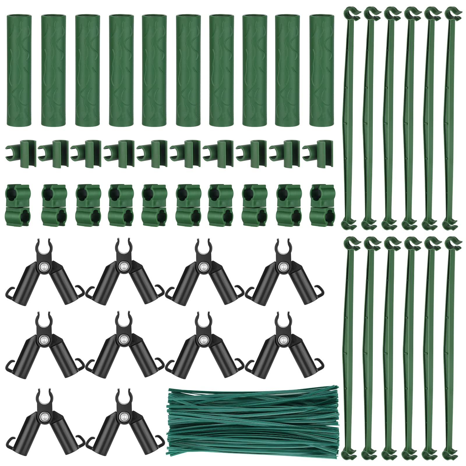 Amazon.com : Adjustable Garden Stakes Connectors, Plastic Plant Trellis ...