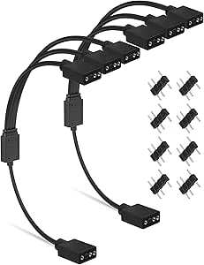 Amazon.co.jp: upHere 53ARGB3-2 Power Cable for ARGB Fans, 3 Splitter ...
