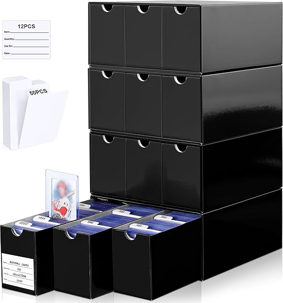 Amazon.com: Leyzan Card Storage Box for Toploader, 12 • 600 Count ...