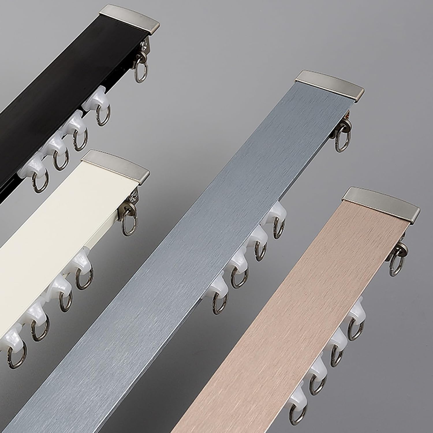 Amazon.com: Honeycomb Double-Layer Aluminum Curtain Track, 1-5m, Silent ...