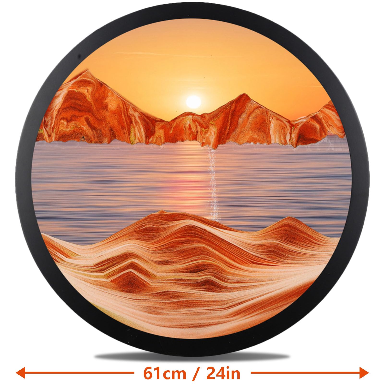 Heuanpte 24" Moving Sand Art Decor, Wall Sand Art Wall-Mounted Sand ...