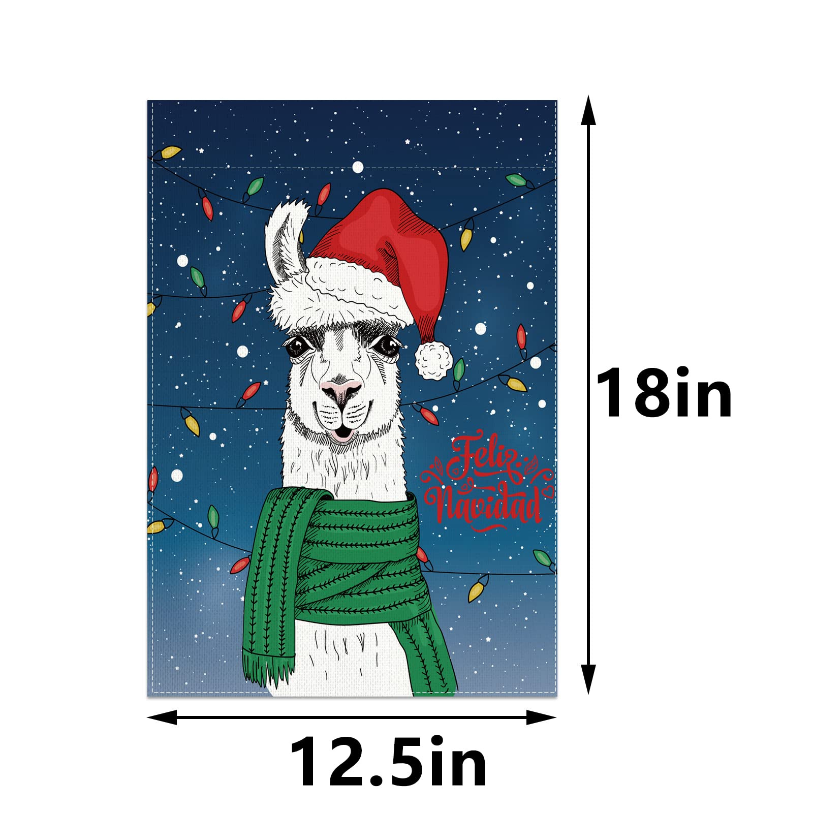Snapklik.com : Feliz Navidad Garden Flag 12.518 Mexican Christmas Llama ...